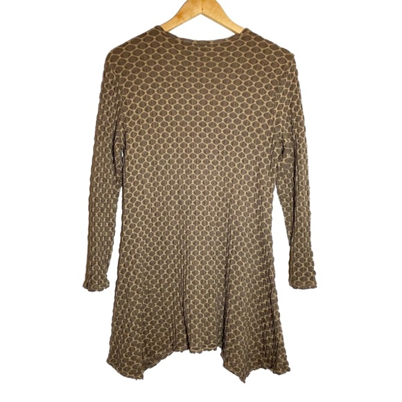 Tianello | Tops | Tianello By Steve Barraza Ruched Brown Tunic Longline ...